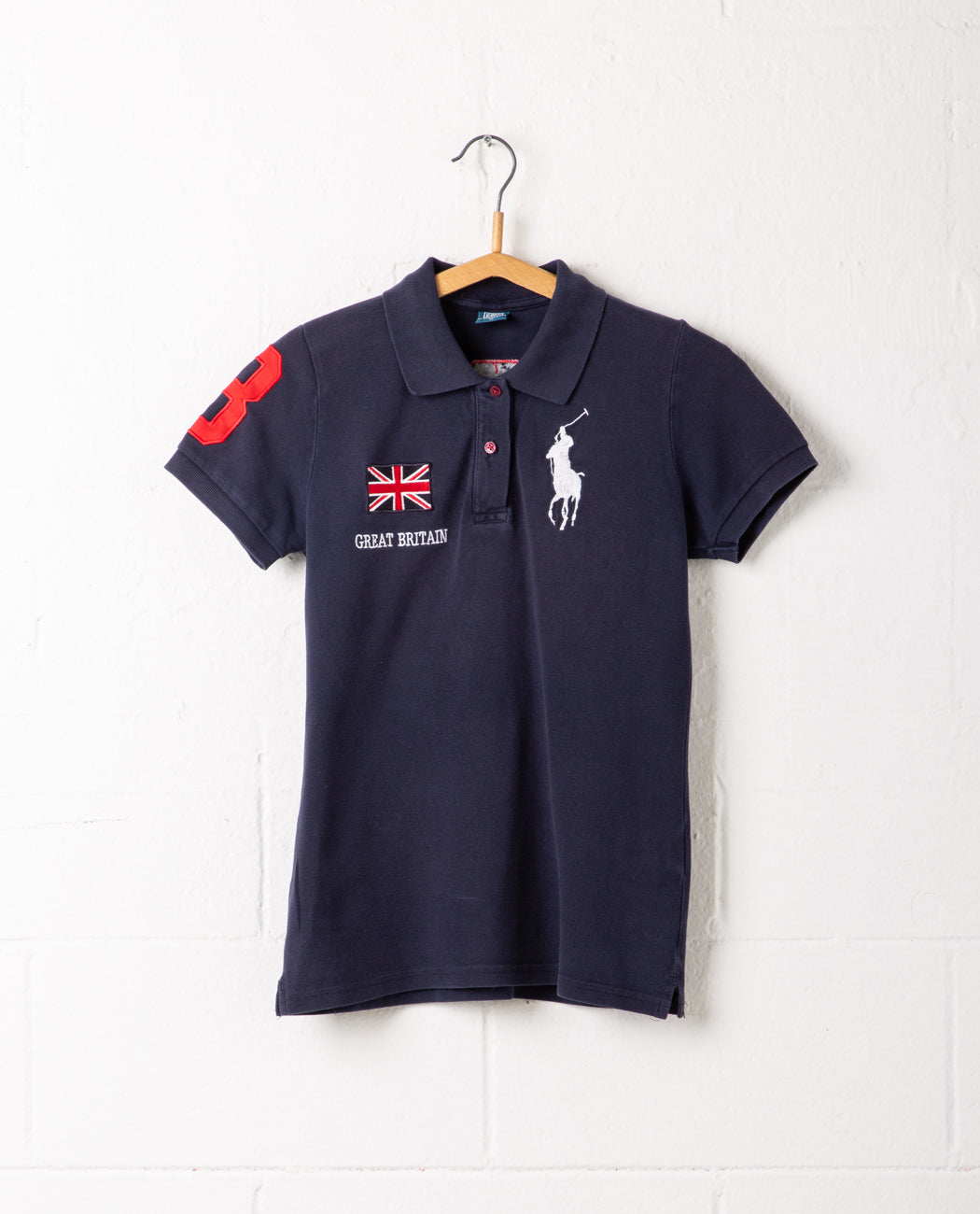 Vintage Polo Ralph Lauren Great Britain Big Pony Polo - Navy | Garmentory