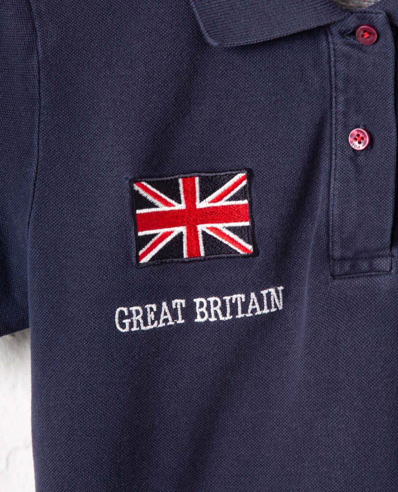 Vintage Polo Ralph Lauren Great Britain Big Pony Polo - Navy | Garmentory