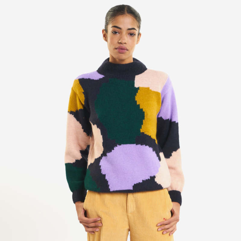 Bobo Choses Woman Jacquard High Neck Sweater - Multicolour | Garmentory