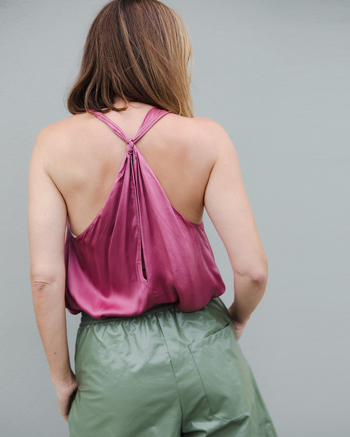 Silk Button Tank | Garmentory