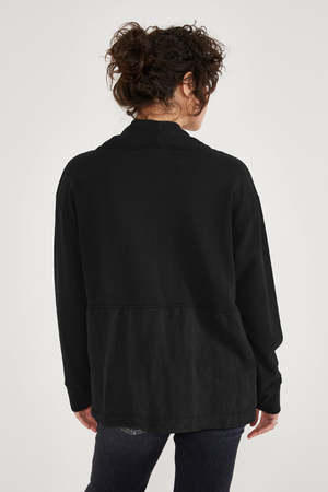 ética Mattia Mixed Media Jacket - Black Beauty | Garmentory