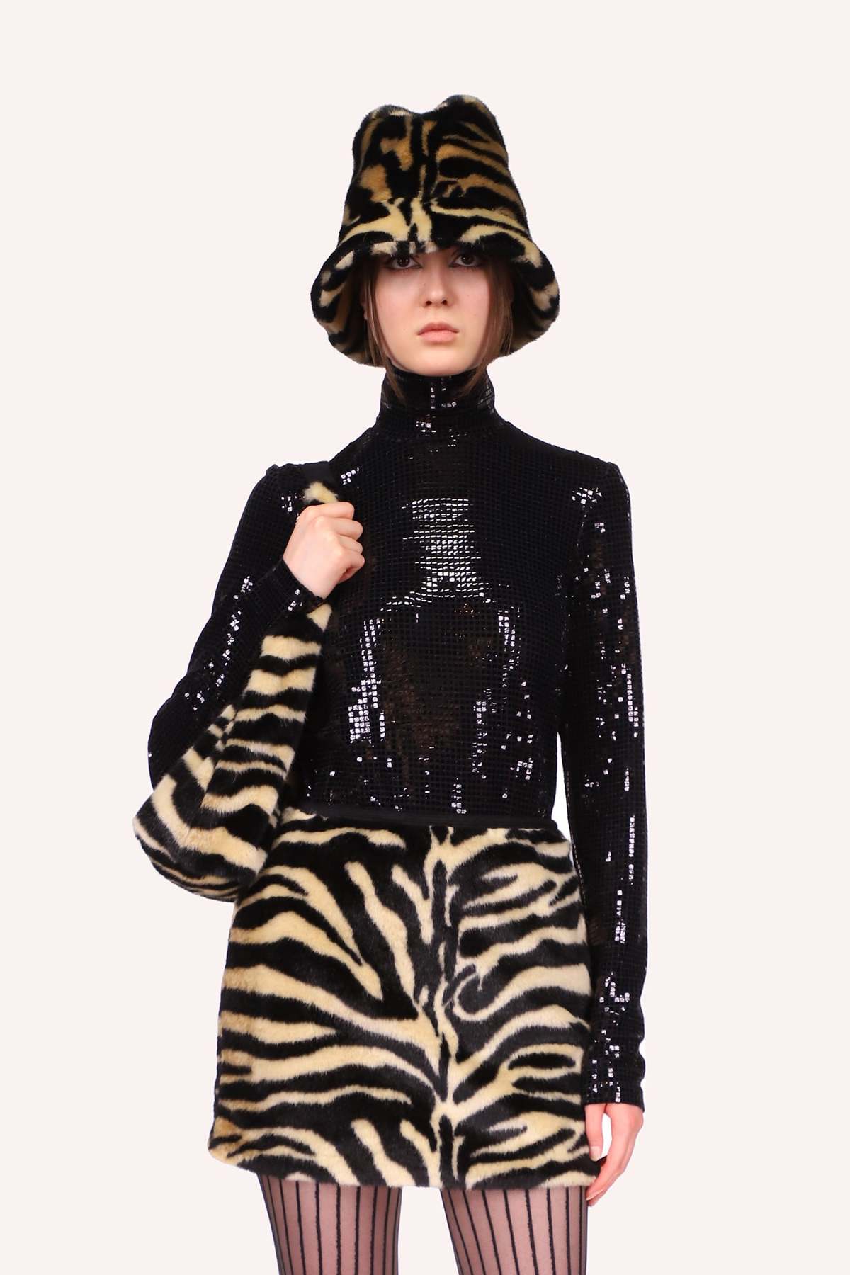 Anna Sui Faux Fur Bag - Zebra | Garmentory