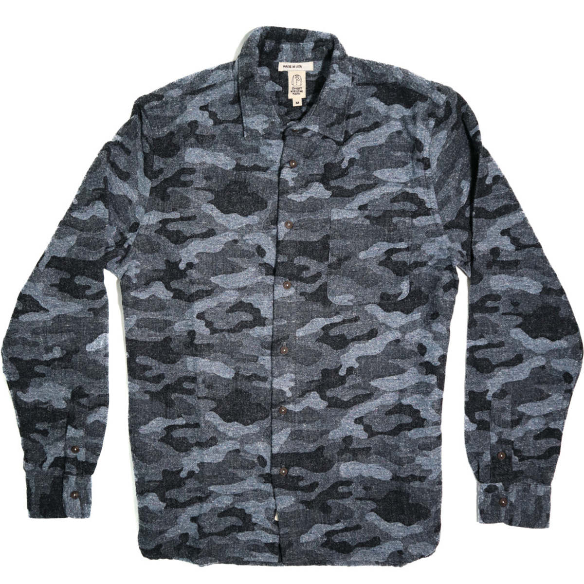 KATO The Ripper Brushed Shirt - Camo Gray | Garmentory