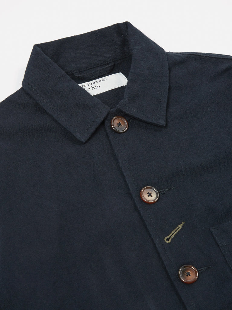 Universal Works Bakers Nebraska Cotton Chore Jacket - Black | Garmentory