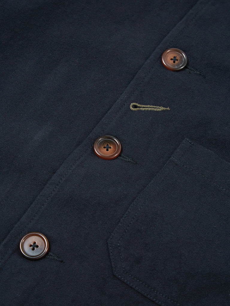 Universal Works Bakers Nebraska Cotton Chore Jacket - Black | Garmentory