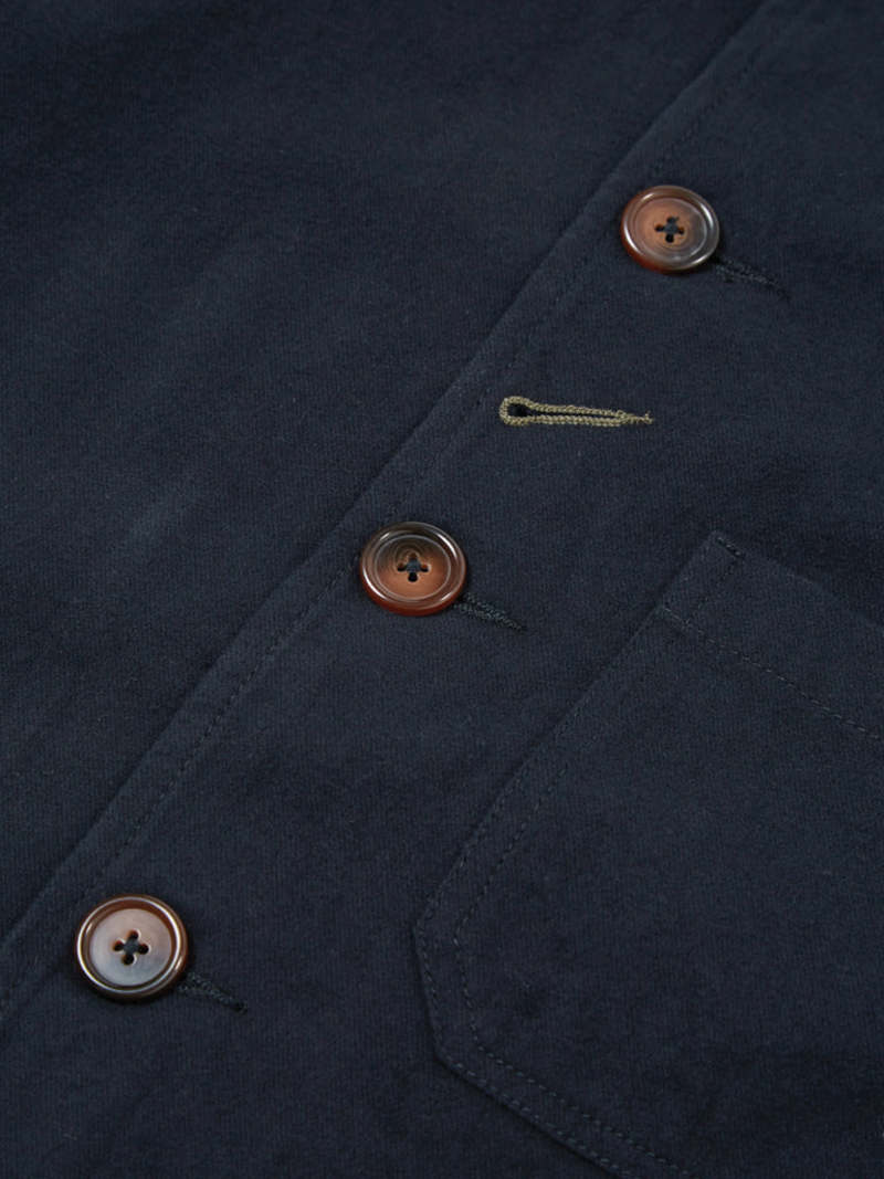 Universal Works Bakers Nebraska Cotton Chore Jacket - Black | Garmentory