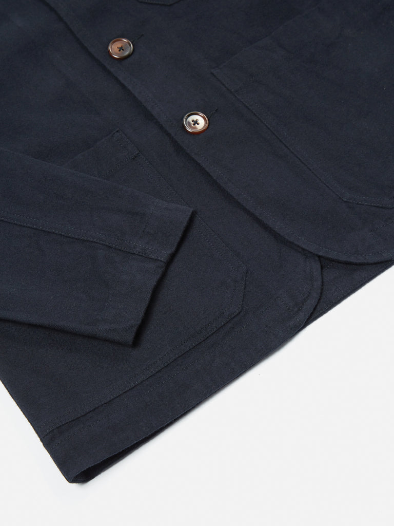 Universal Works Bakers Nebraska Cotton Chore Jacket - Black | Garmentory