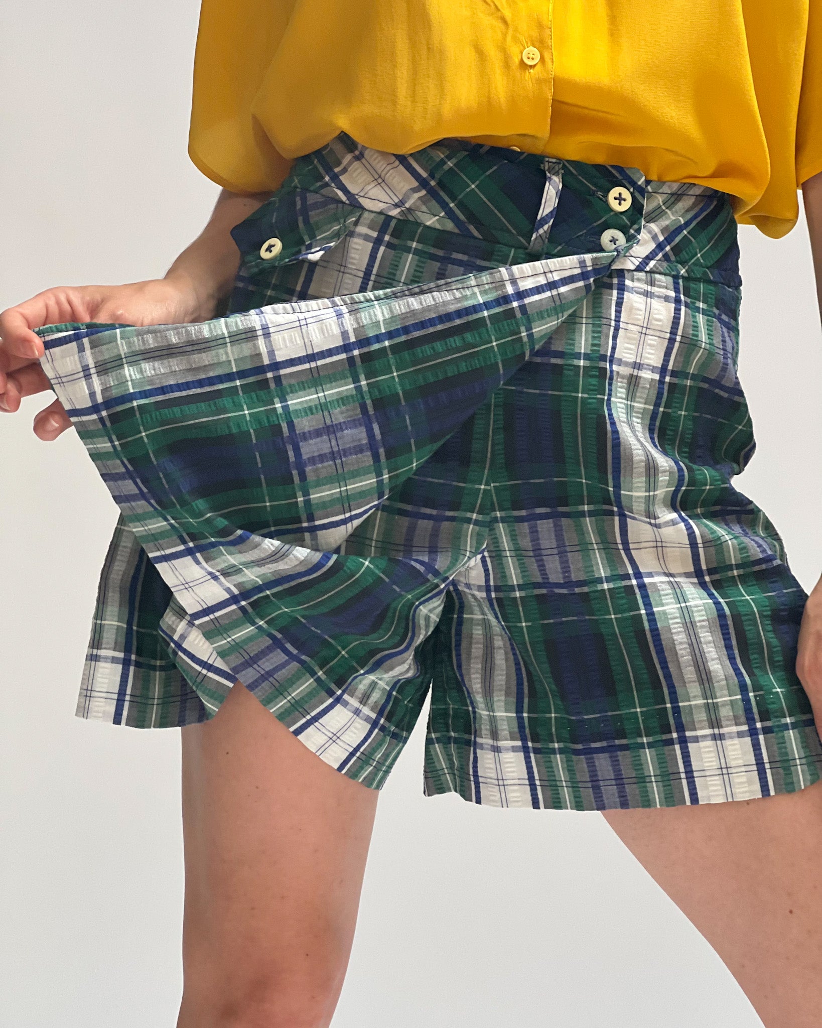 Vintage Plaid Seersucker Skirt S | Garmentory