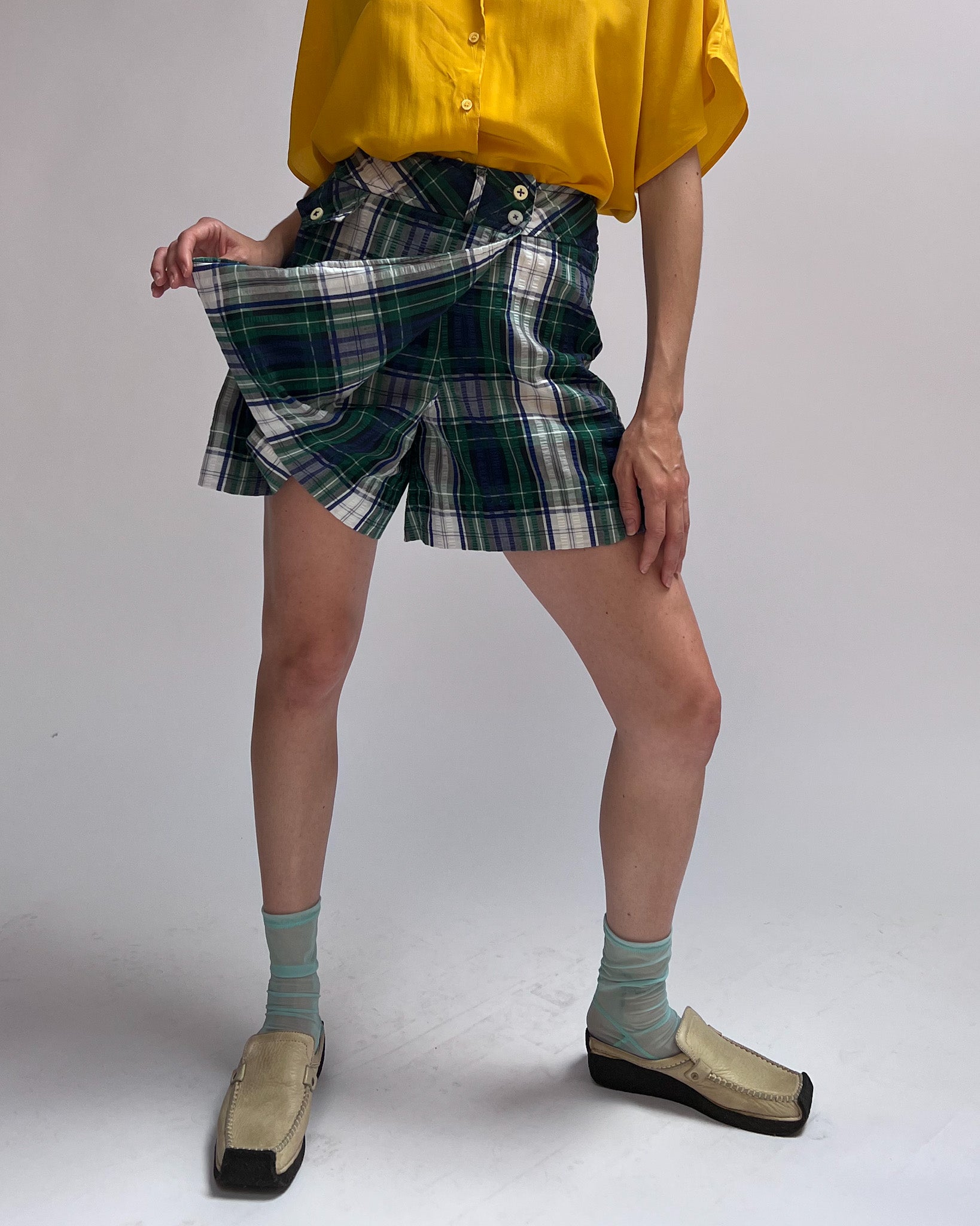 Vintage Plaid Seersucker Skirt S | Garmentory