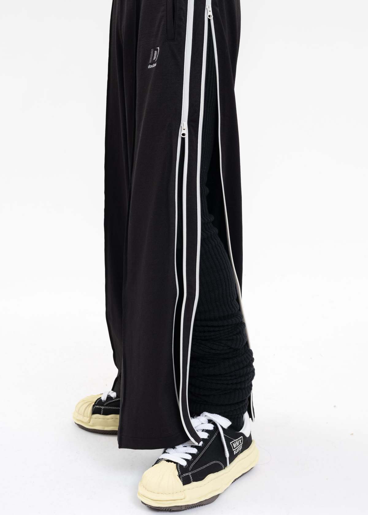 Doublet Zip Up Track Pants - Black | Garmentory