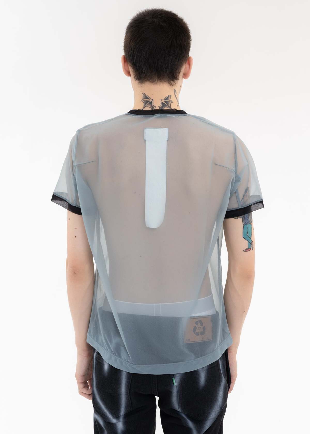 Doublet See-through Print T-shirt - Light Blue | Garmentory