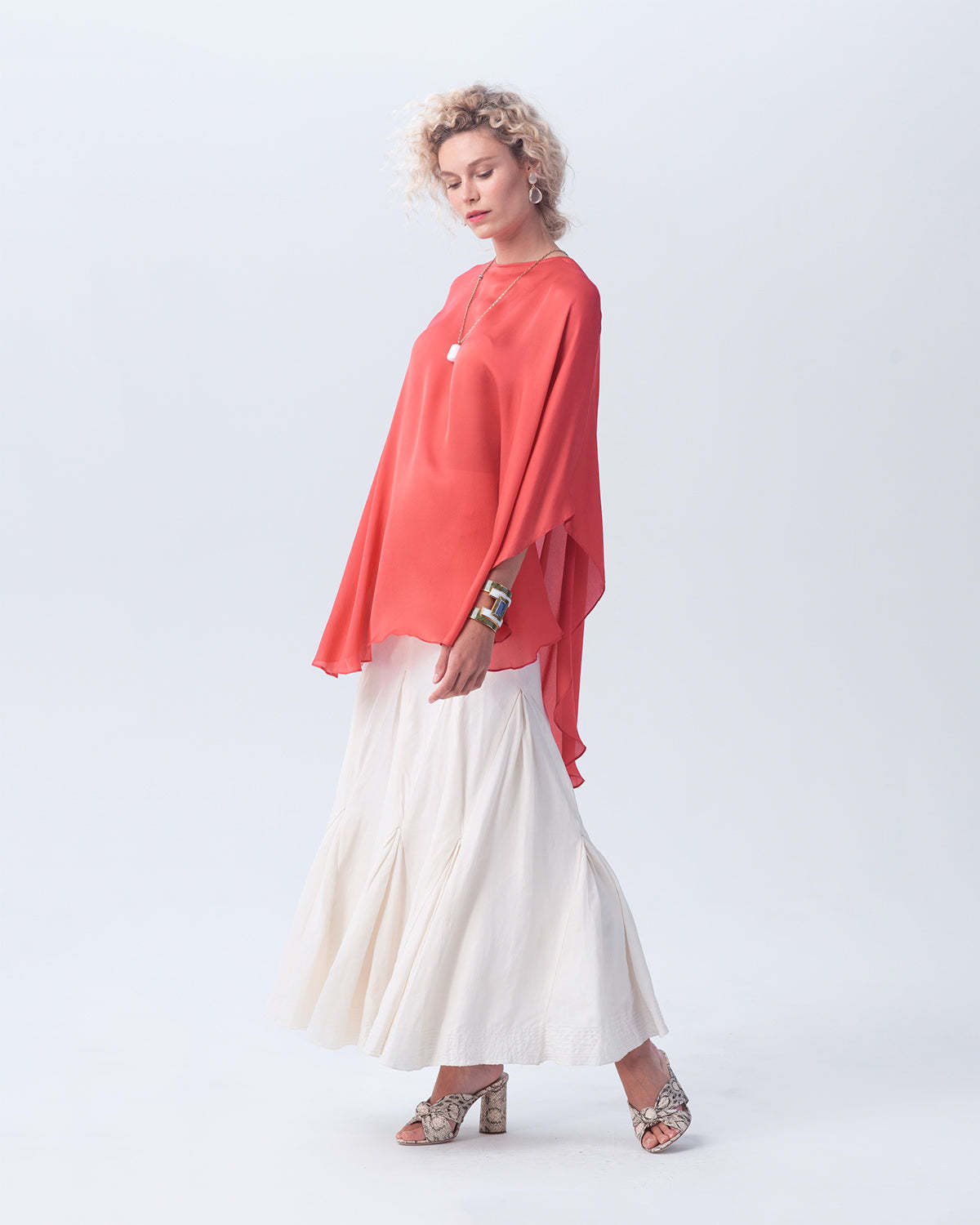 VOZ Apparel Silk Capelet | Garmentory