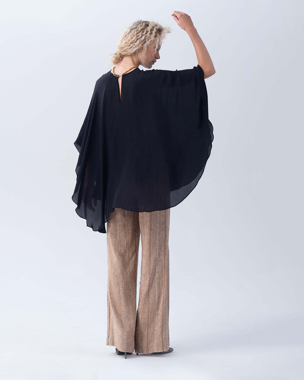 VOZ Apparel Silk Capelet | Garmentory