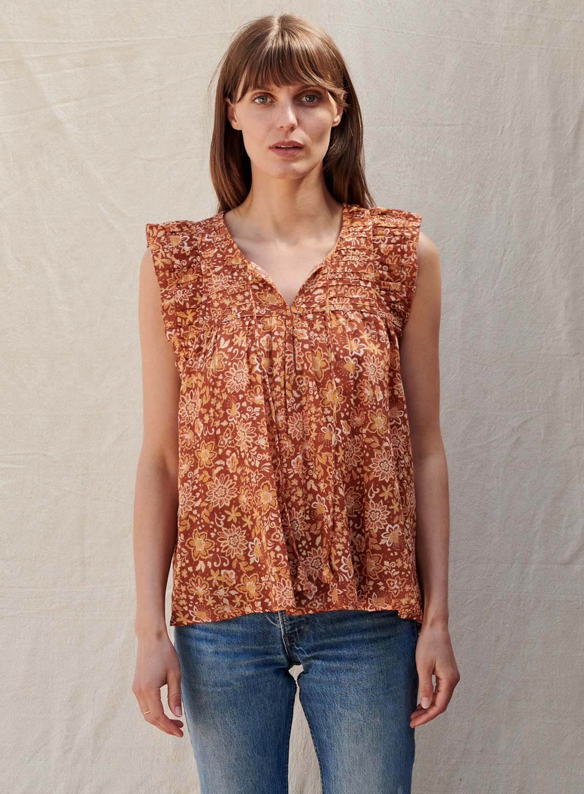 Sundry Floral Flutter Top - Floral Multi | Garmentory
