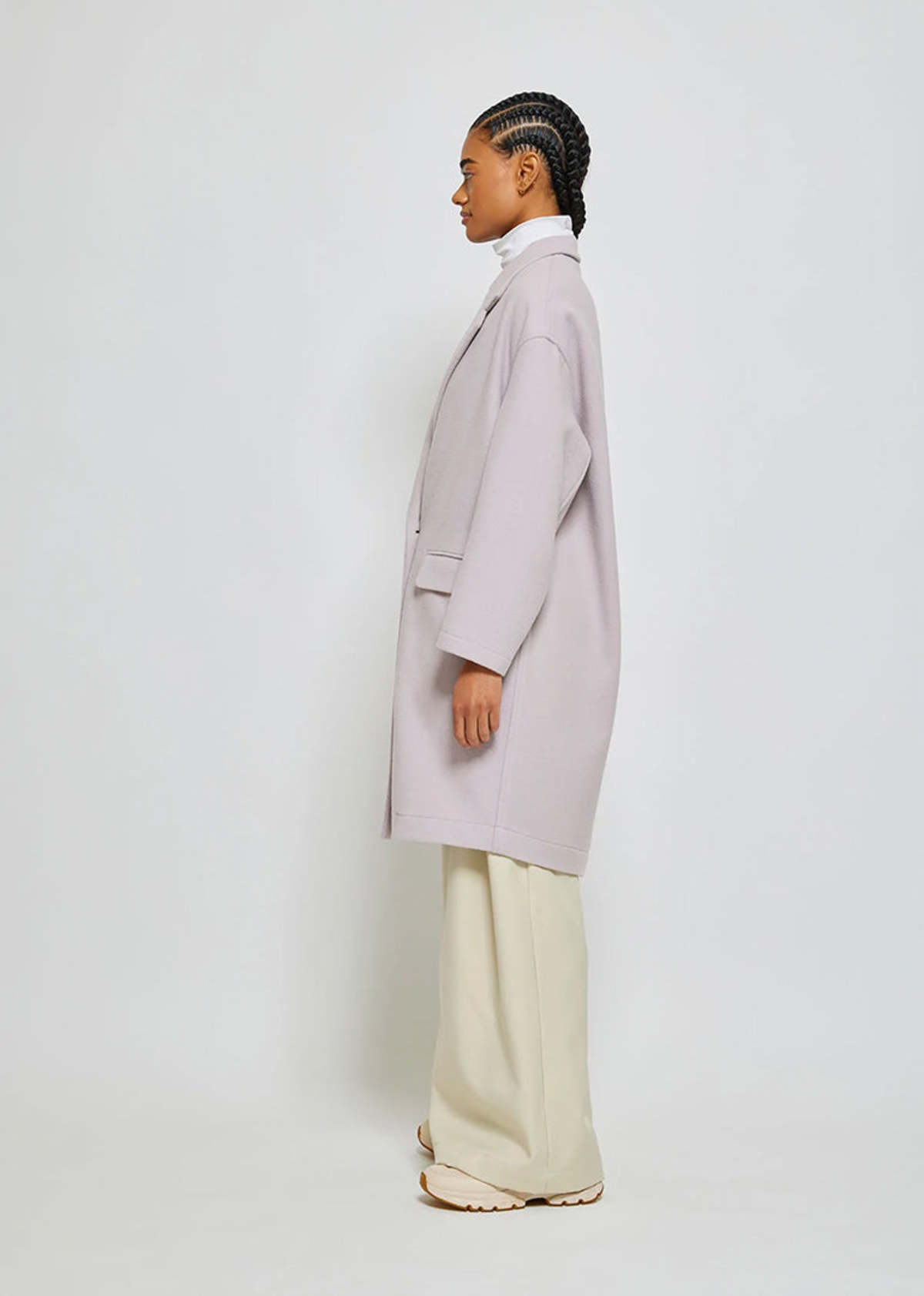 Atelier Delphine Daria Soft Wool Coat - Black | Garmentory