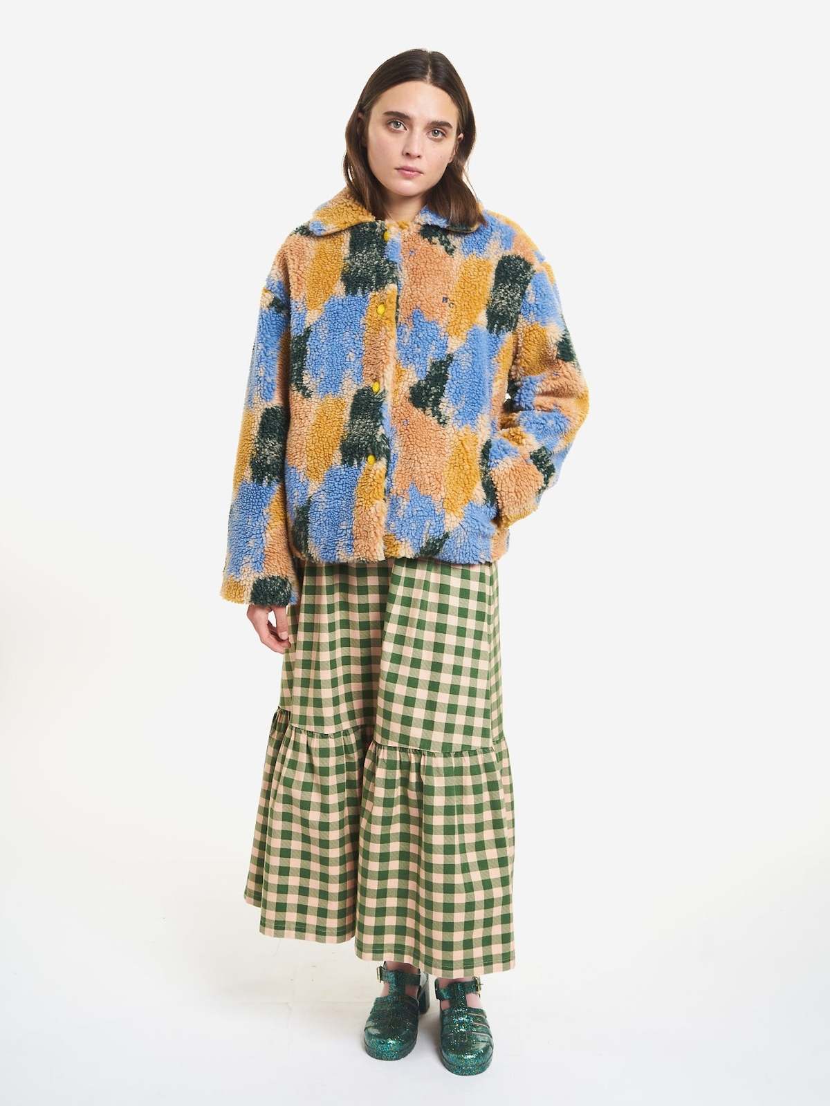 Bobo Choses Shadows Recycled Shearling Jacket - Multi | Garmentory