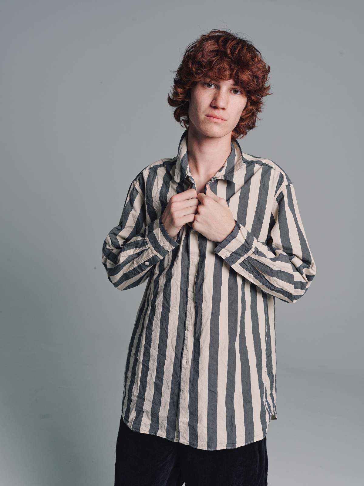 Casey Casey Big Stripe Fabiano Shirt - Black | Garmentory