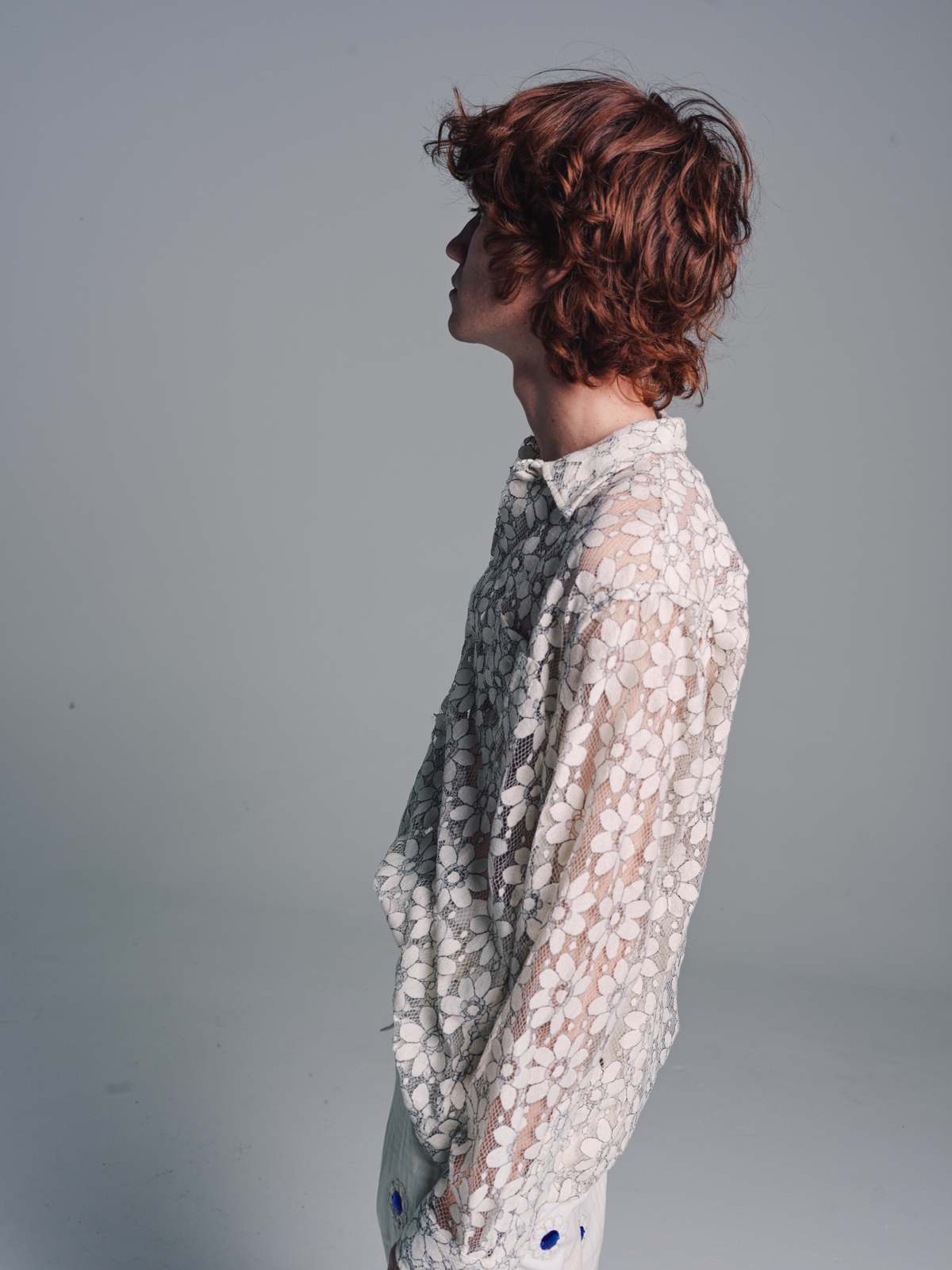 BODE Daisy Lace Long Sleeve Shirt - White | Garmentory