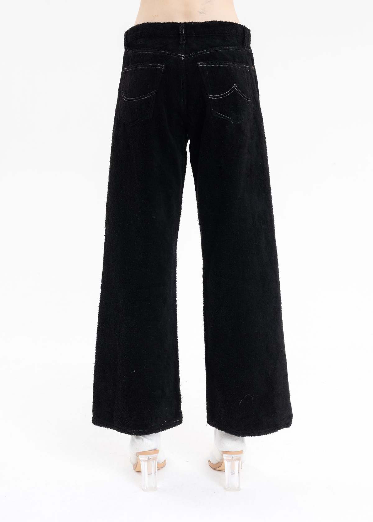 Doublet FUZZY LOW-RISE BUGGY PANTS - Black | Garmentory
