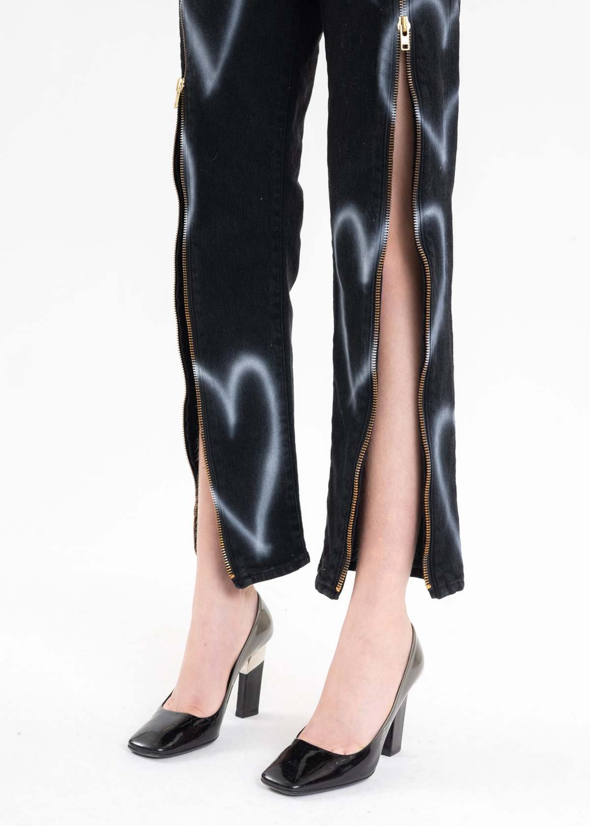 Doublet ZIP UP STRETCH DENIM PANTS - Black | Garmentory