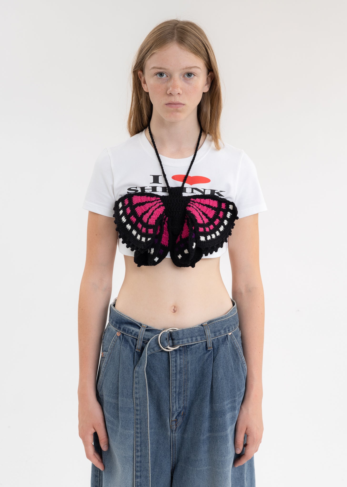 Doublet HAND-CROCHET BUTTERFLY TOPS - Pink | Garmentory