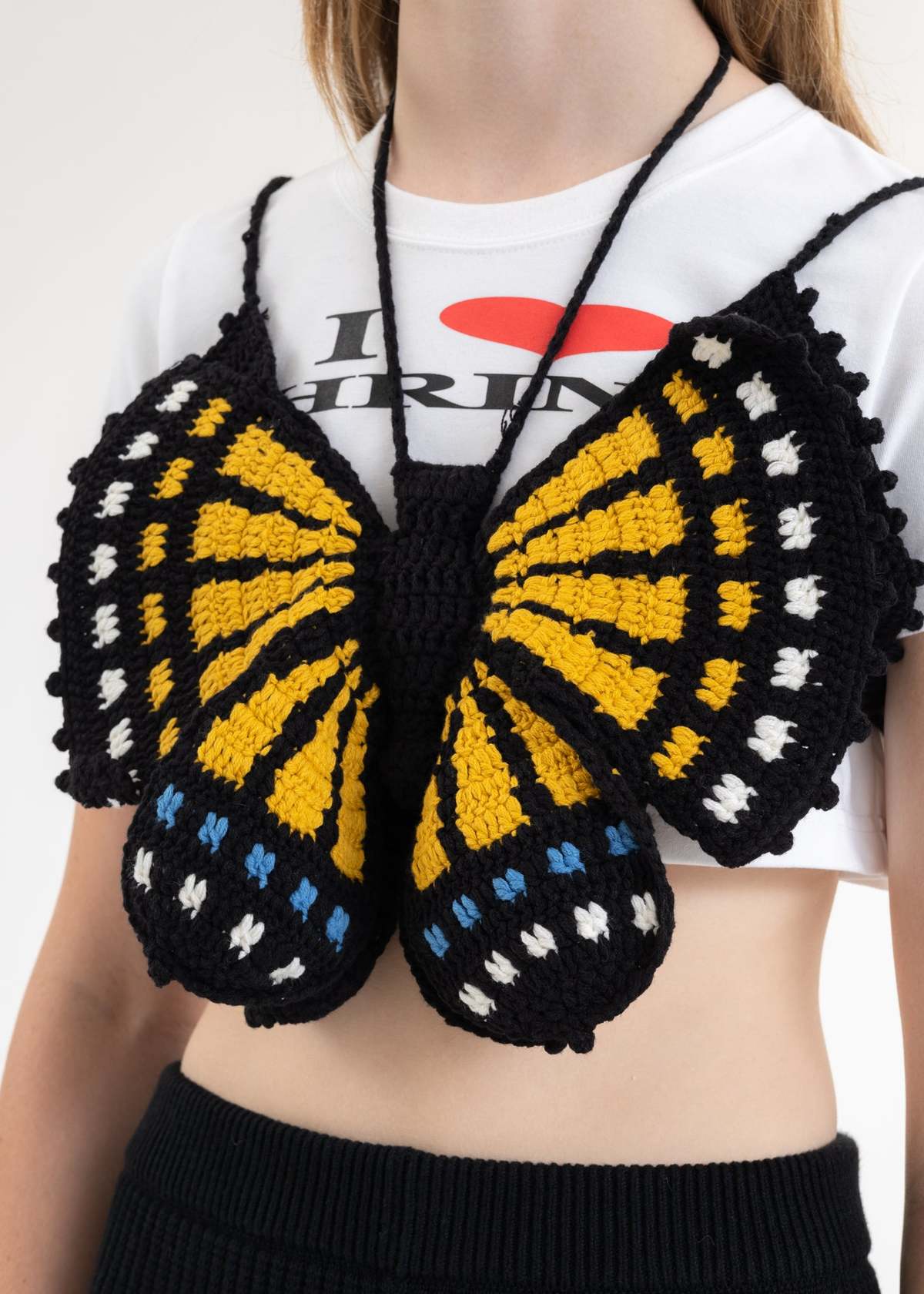 Doublet HAND-CROCHET BUTTERFLY TOPS - Yellow | Garmentory
