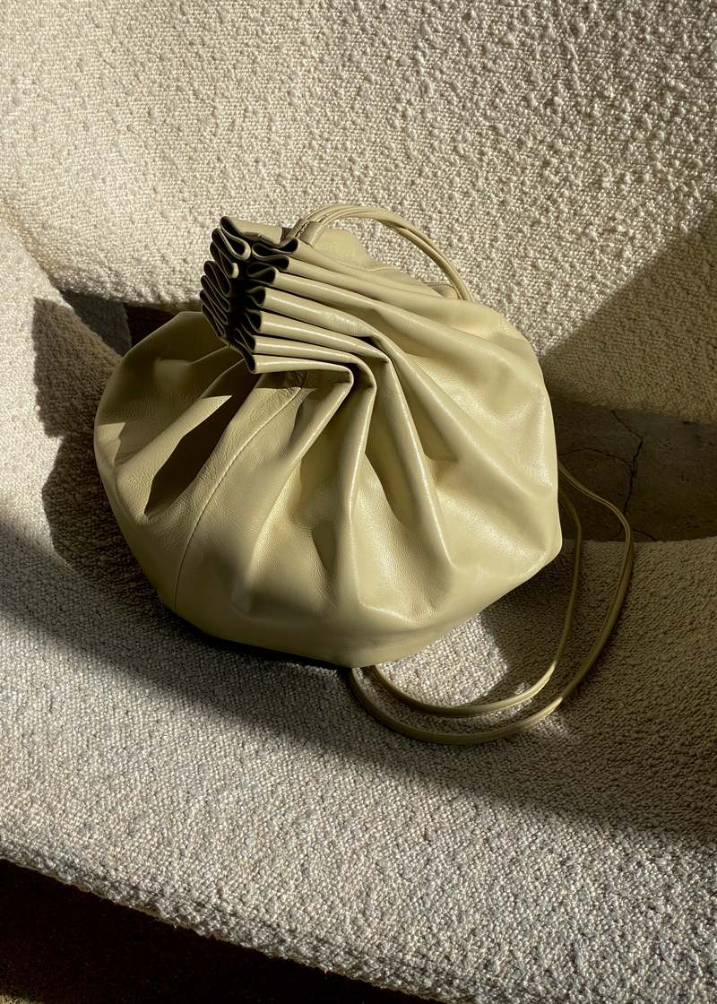 Modern Weaving Pleated Balloon Bag - Butter | Garmentory