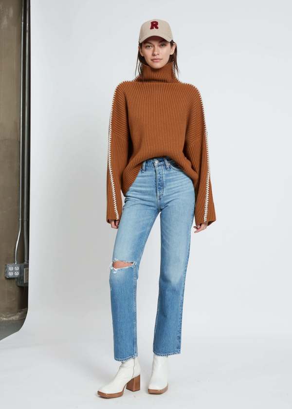 Rag & Bone Alex High Rise Straight - Delavan with Holes | Garmentory