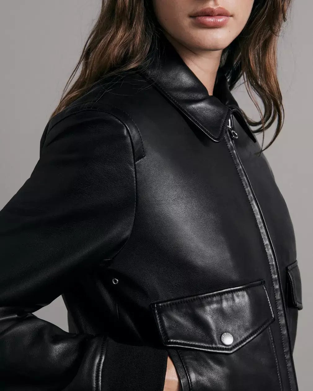 Rag & Bone Andrea Leather Jacket - Black | Garmentory