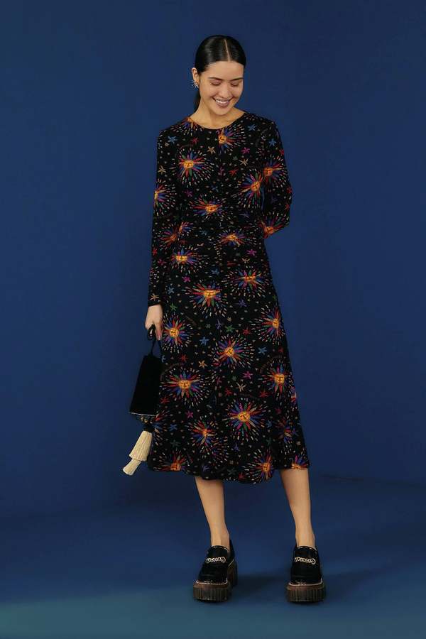 Farm Rio Rainbow Suns Midi Dress - Rainbow Suns | Garmentory