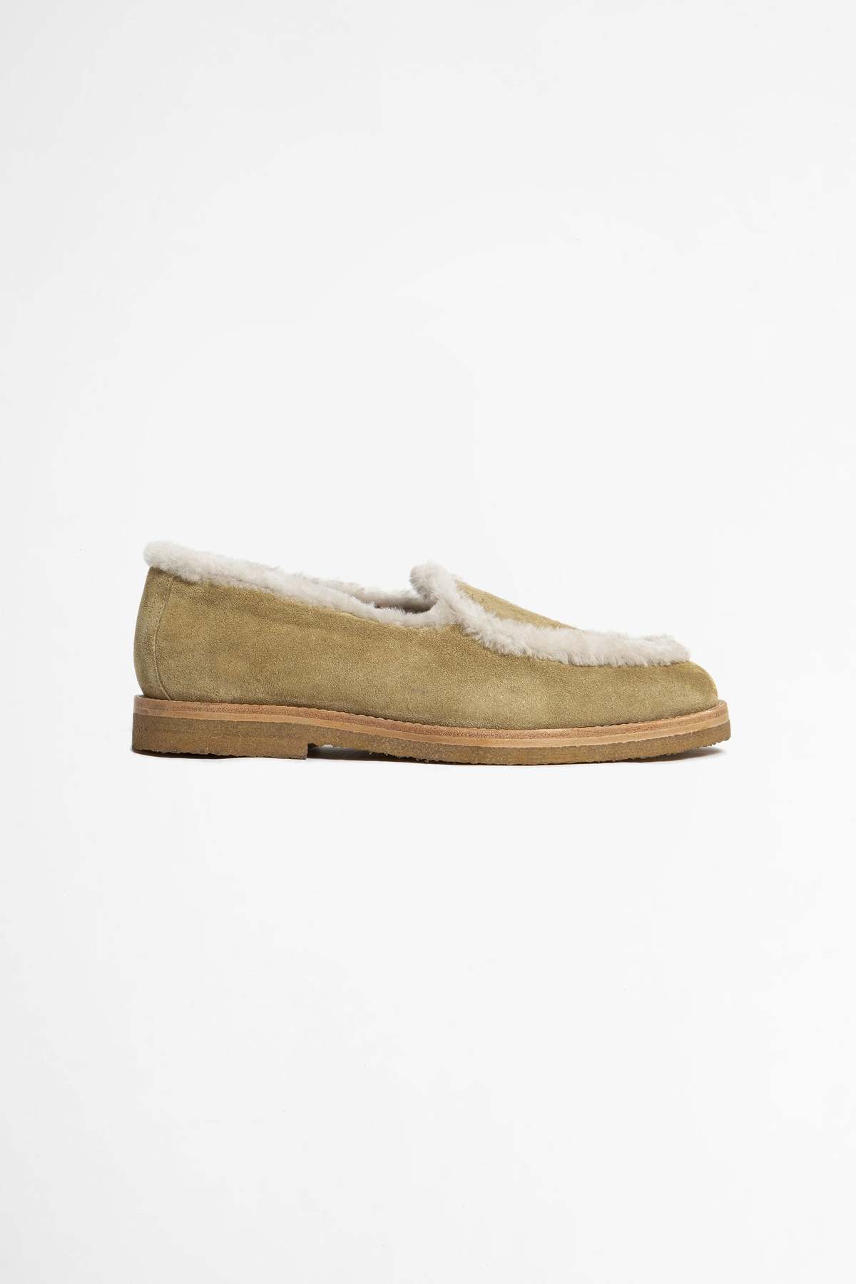 Jacques Solovière Paris Alexis Shearling Loafer - Suede Calf Maracca ...