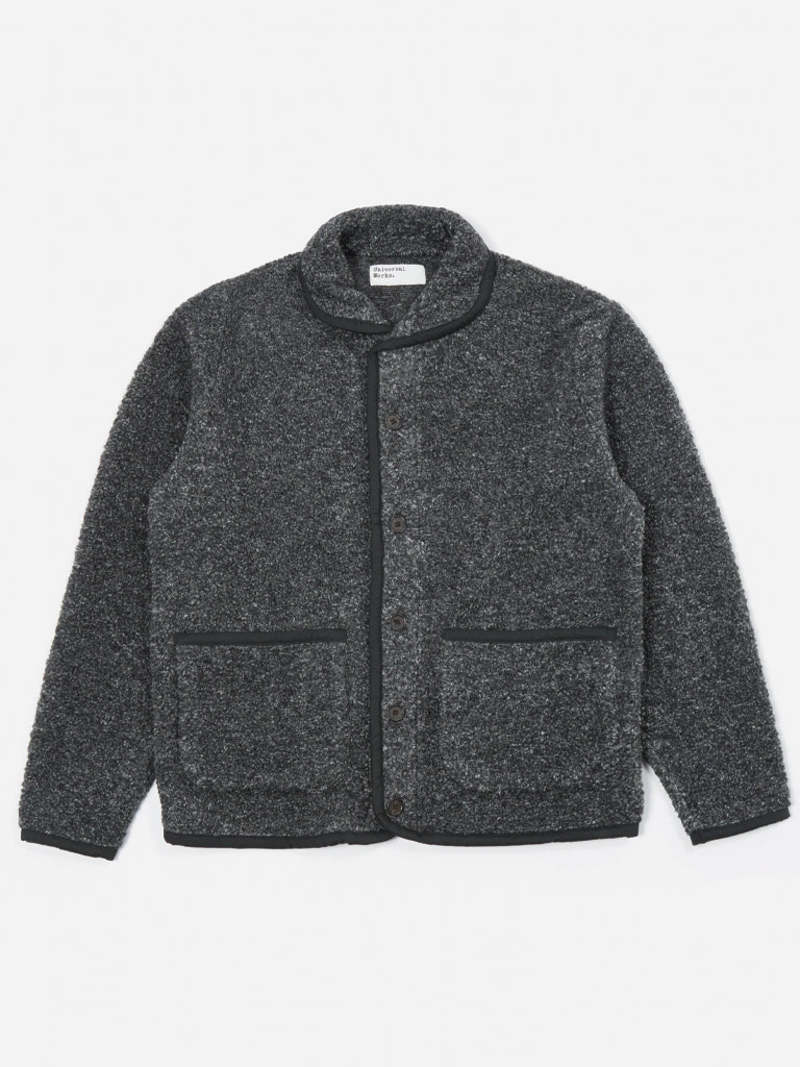 Universal Works Lancaster Jacket - Charcoal Shakespeare Fleece | Garmentory