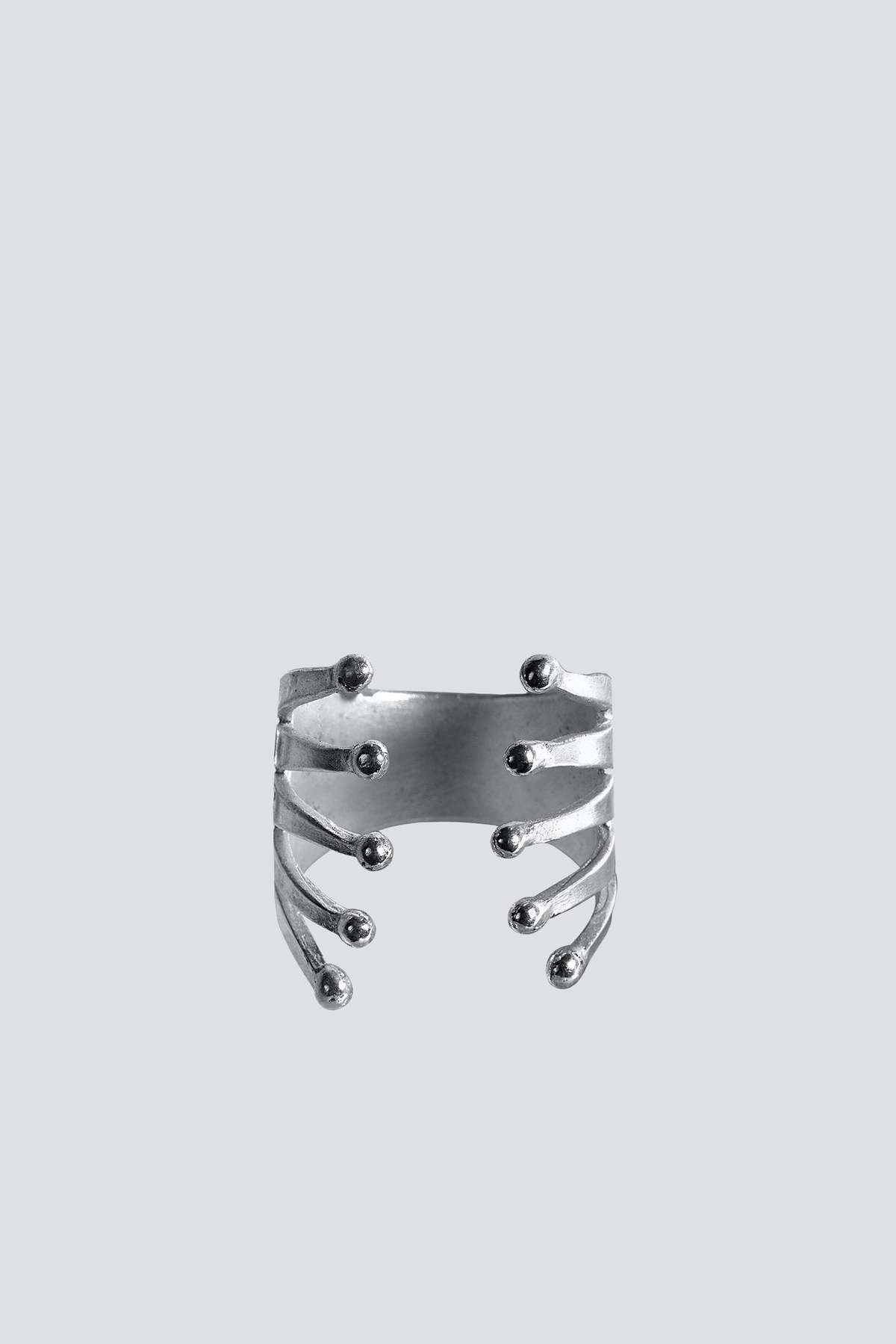 Spylxn Sterling Trap Ring - Silver | Garmentory