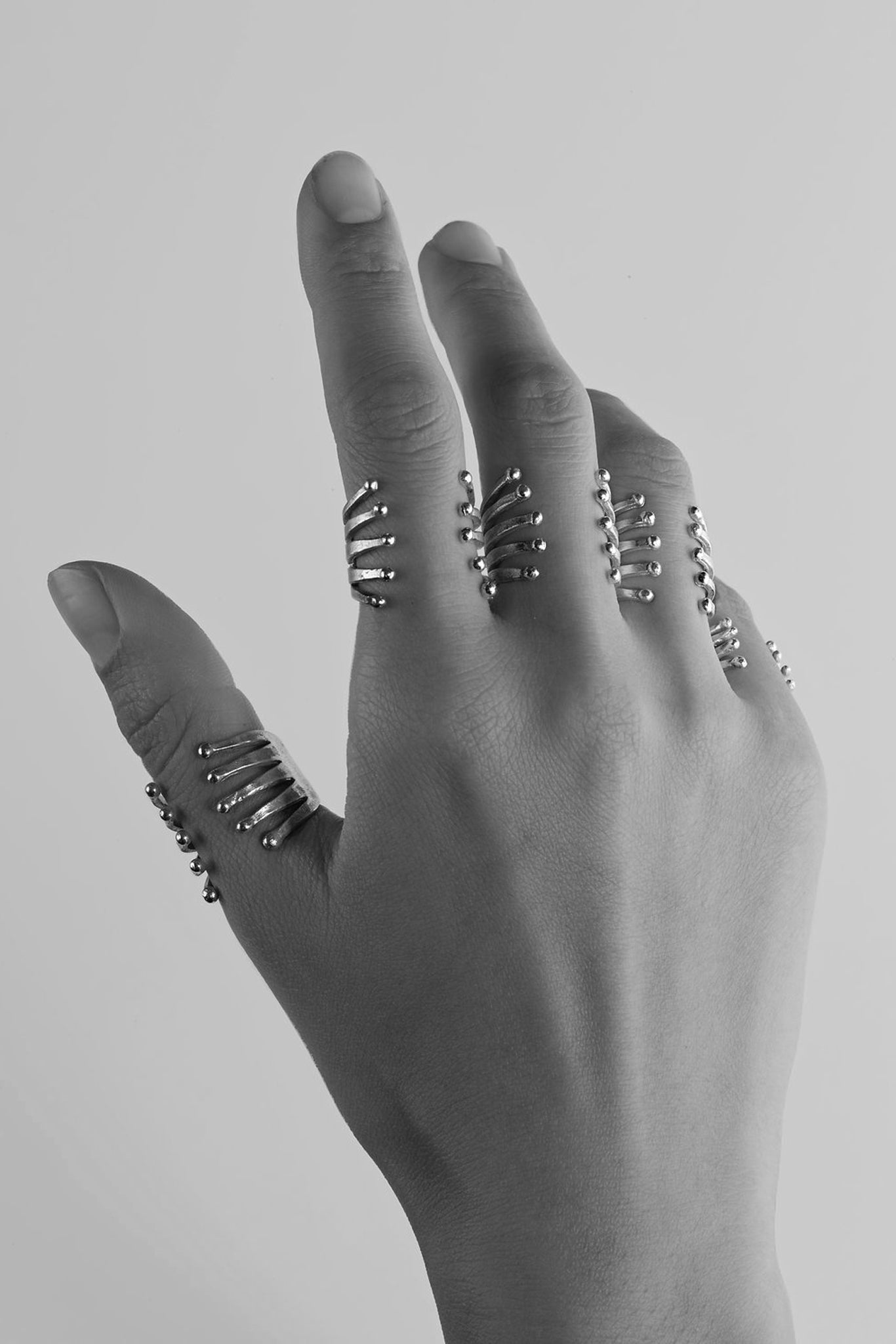 Spylxn Sterling Trap Ring - Silver | Garmentory