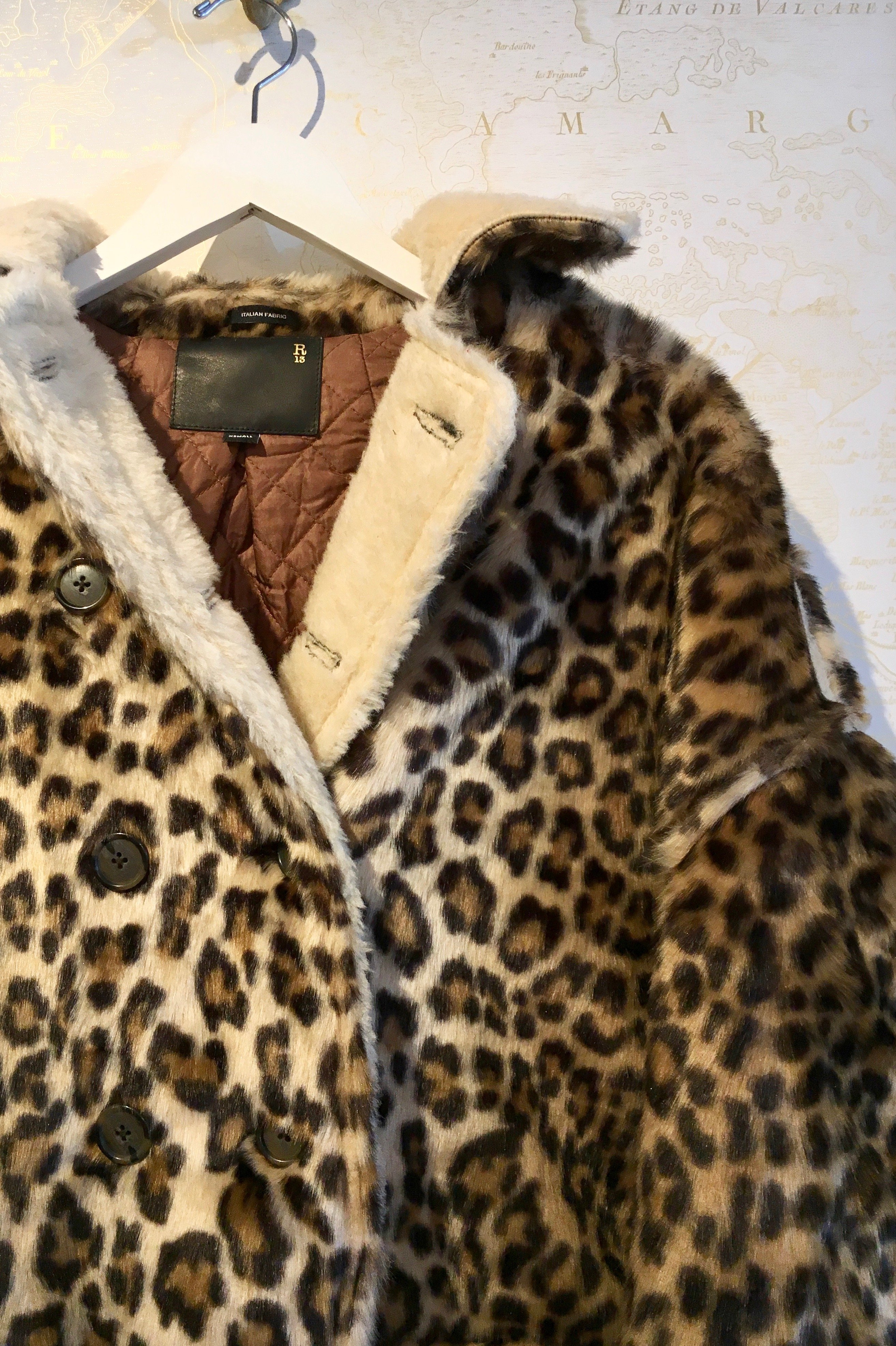 R13 Leopard Faux Fur Hunting Coat | Garmentory