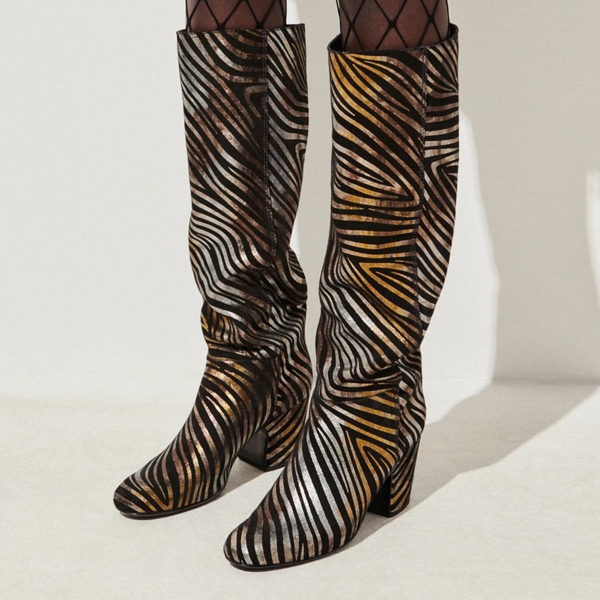 Rachel Comey Boeri Boot - Zebra Metallic Leather | Garmentory