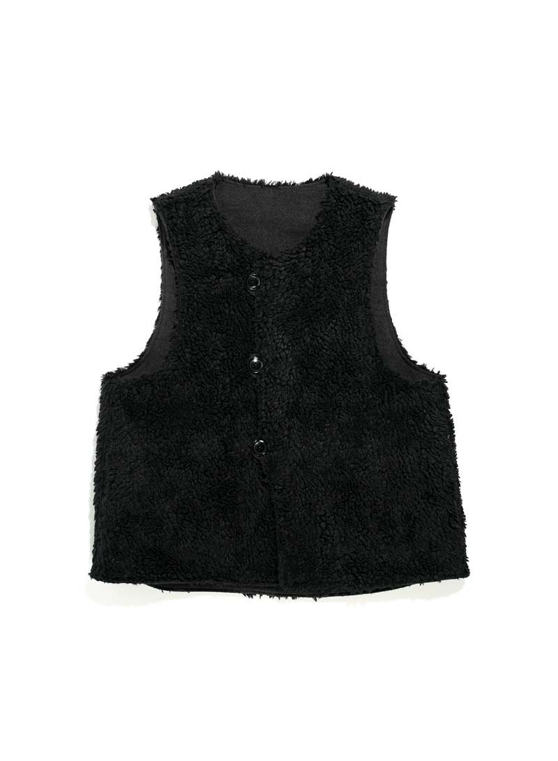 Engineered Garments Polyester Fake Melton Over Vest - Charcoal | Garmentory