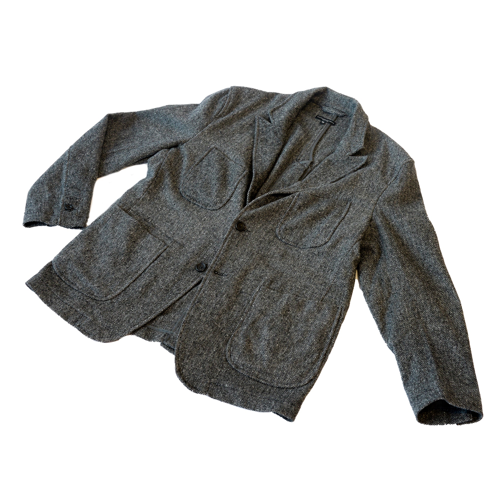 Engineered Garments NB Jacket - Grey Poly Wool Herringbone | Garmentory