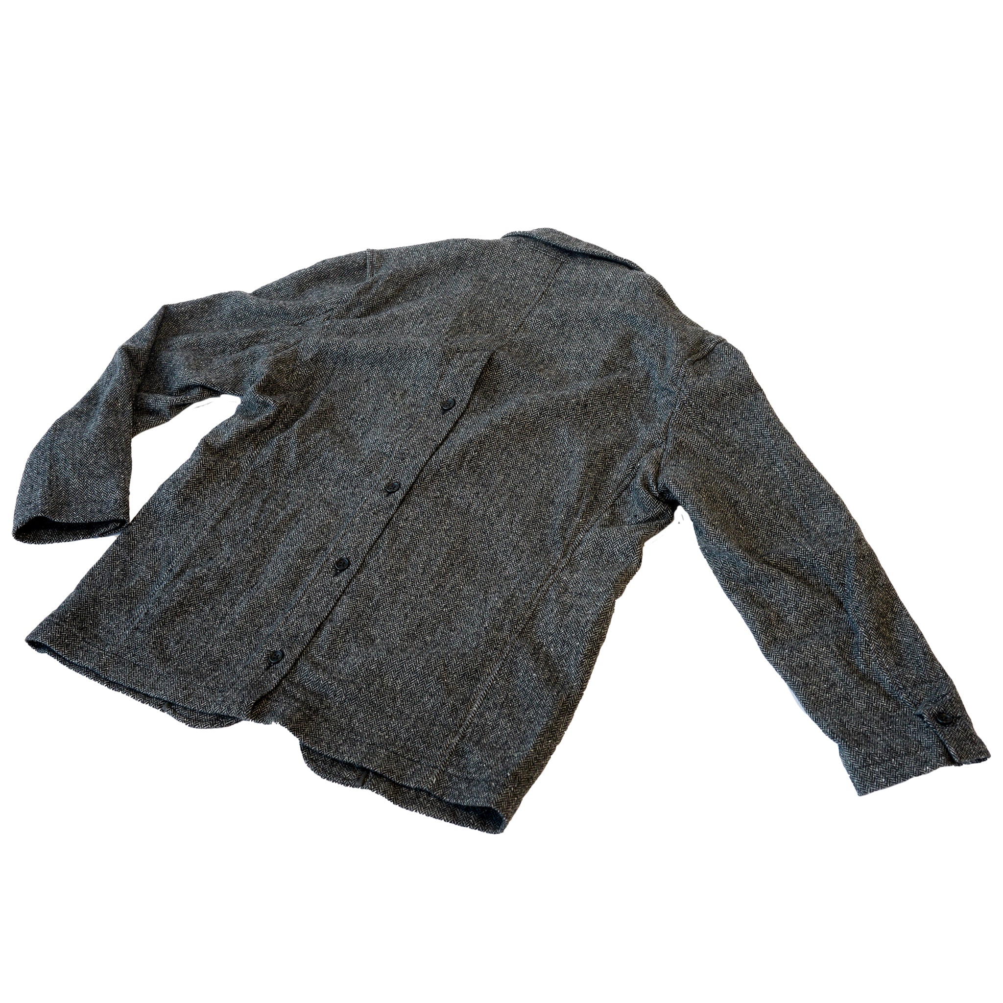 Engineered Garments NB Jacket - Grey Poly Wool Herringbone | Garmentory