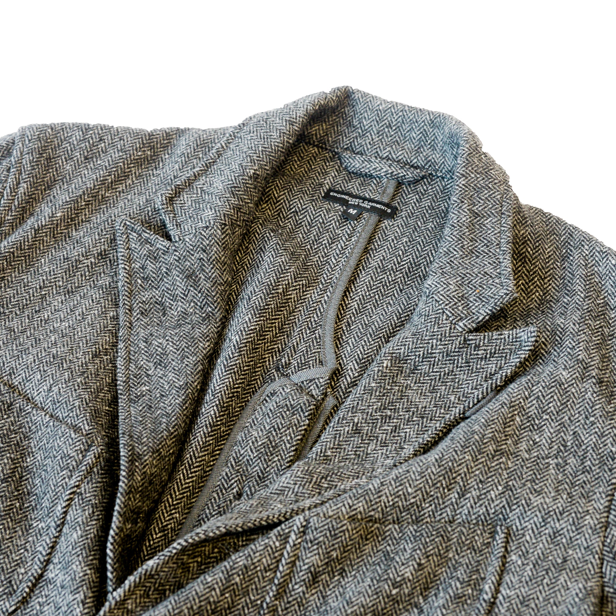 Engineered Garments NB Jacket - Grey Poly Wool Herringbone | Garmentory