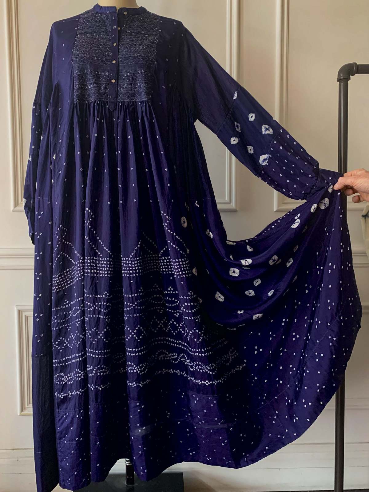 Injiri Silk Jamdani/ Embroidered Dress - Purple | Garmentory