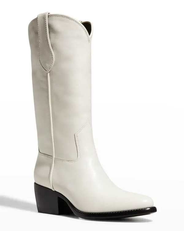 Rag & Bone RB Suede Cowboy Boots - Antique White | Garmentory
