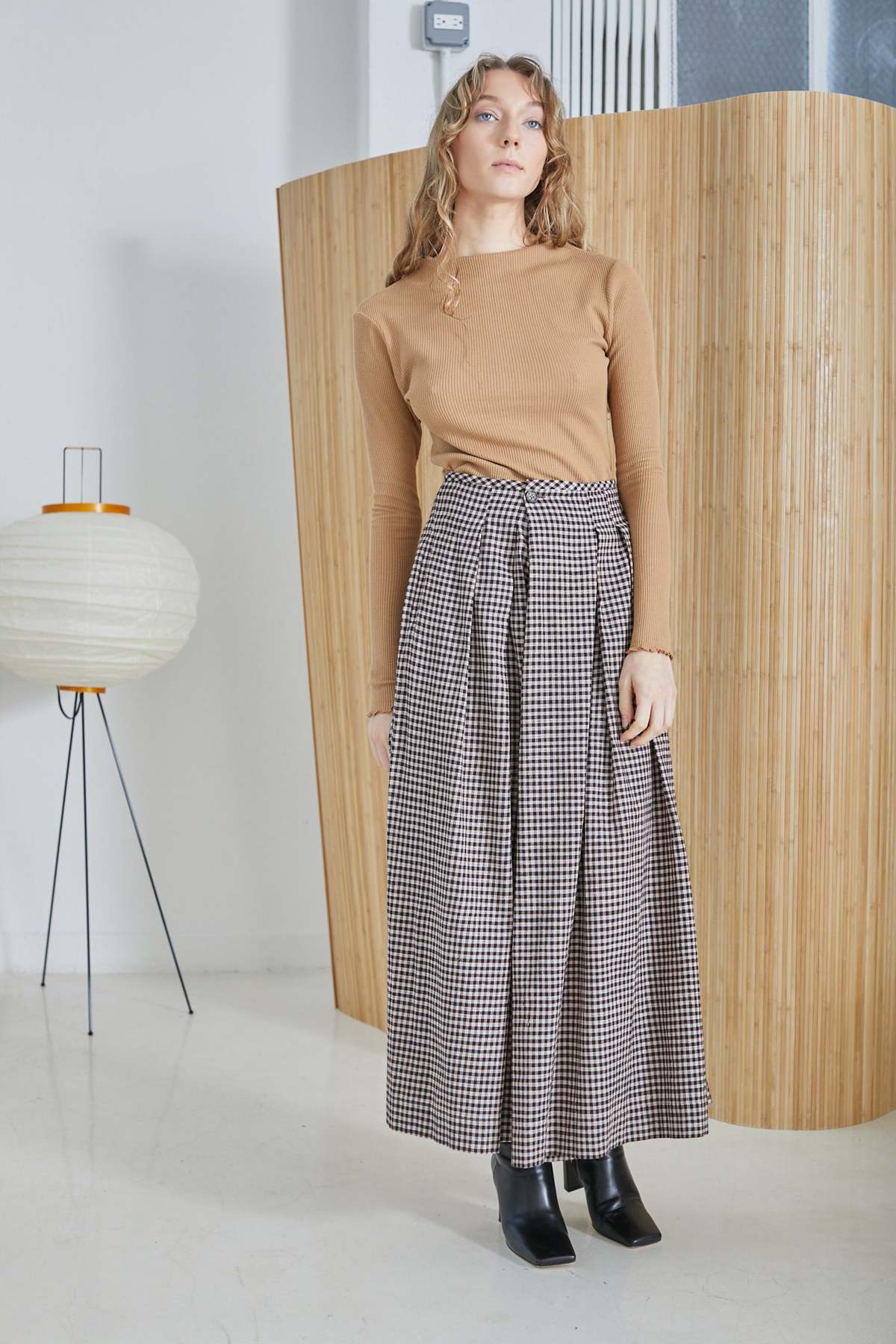 Frida Pants | Neutral Chex | Garmentory