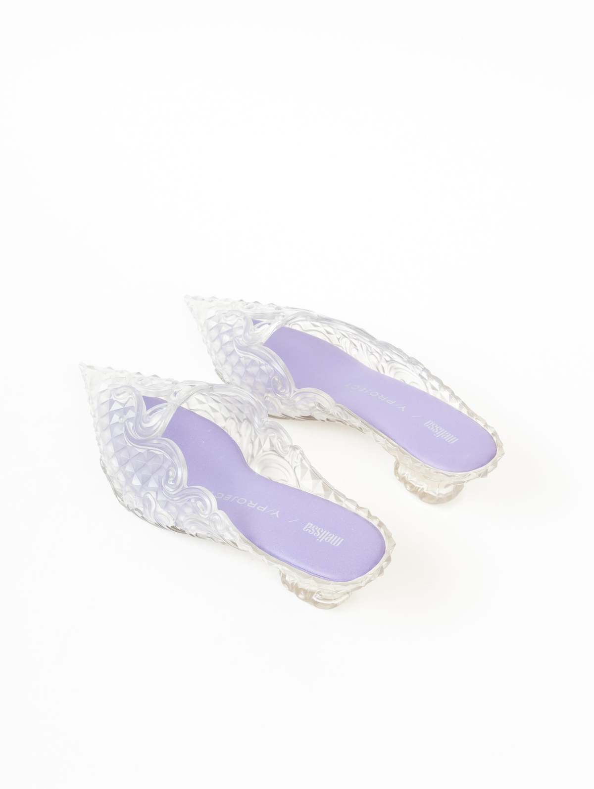 Y/project MELISSA POINT MULE - LILAC/CLEAR | Garmentory