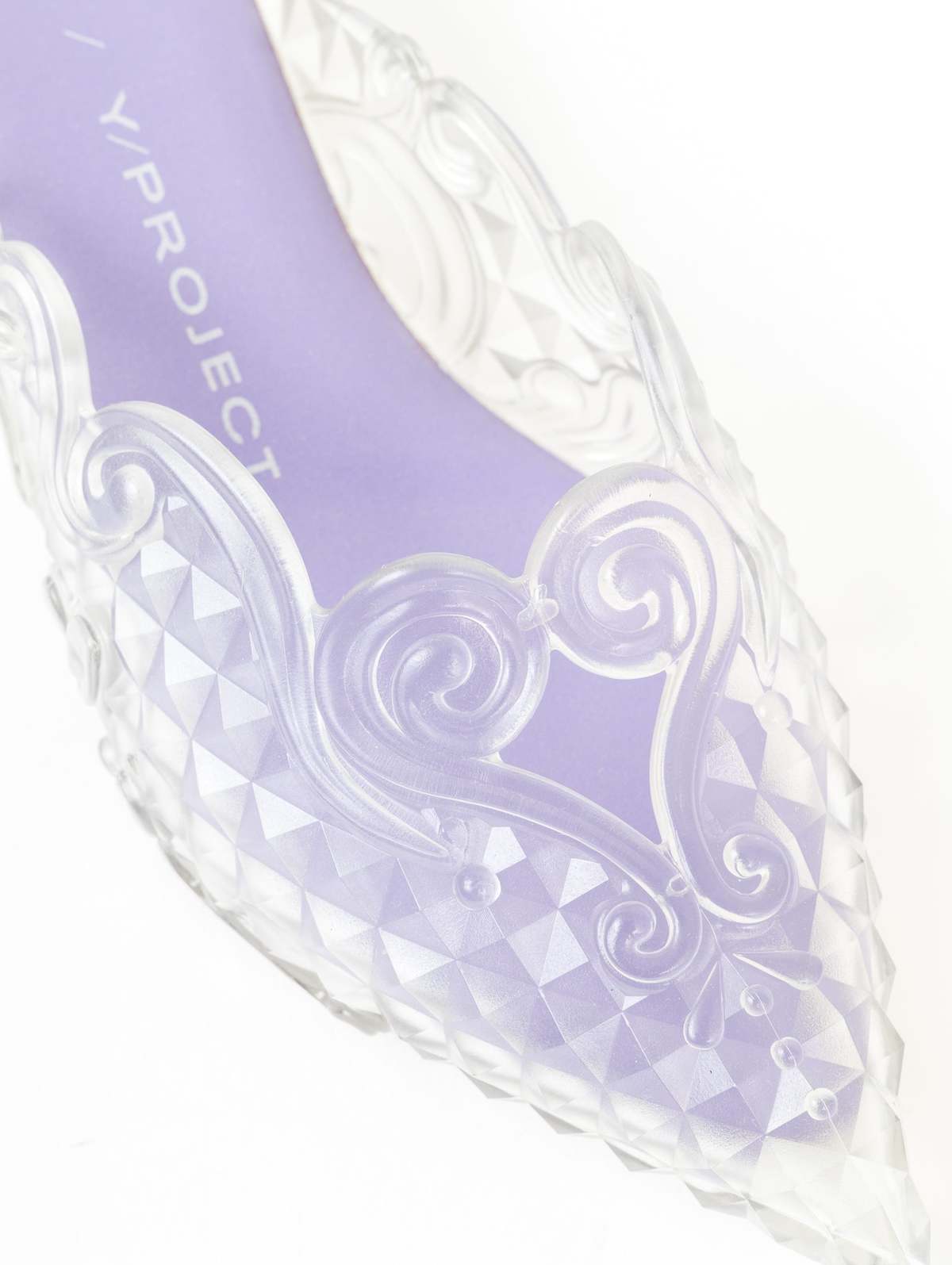 Y/project MELISSA POINT MULE - LILAC/CLEAR | Garmentory