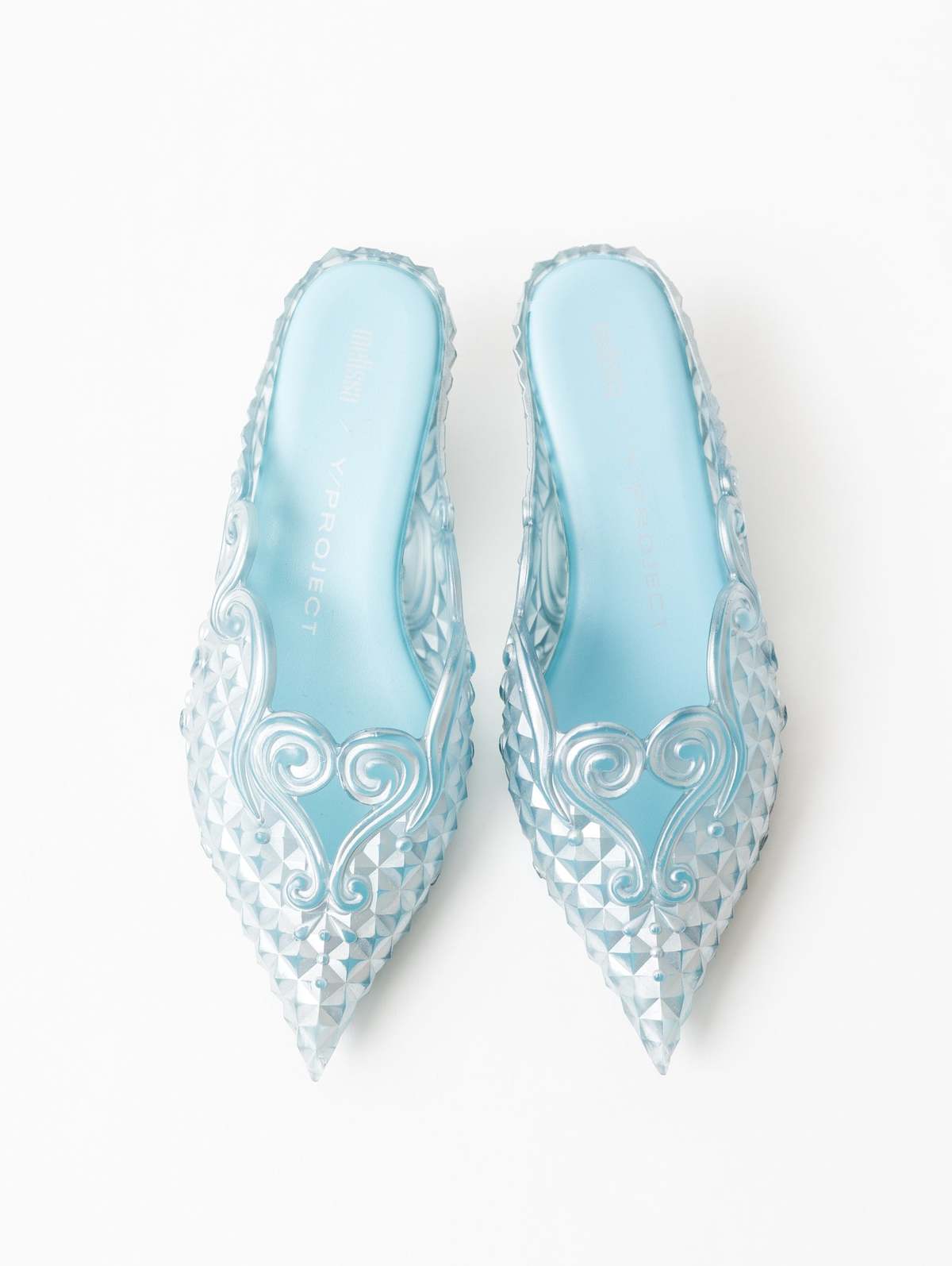 SILVER / BLUE MELISSA POINT MULE | Garmentory