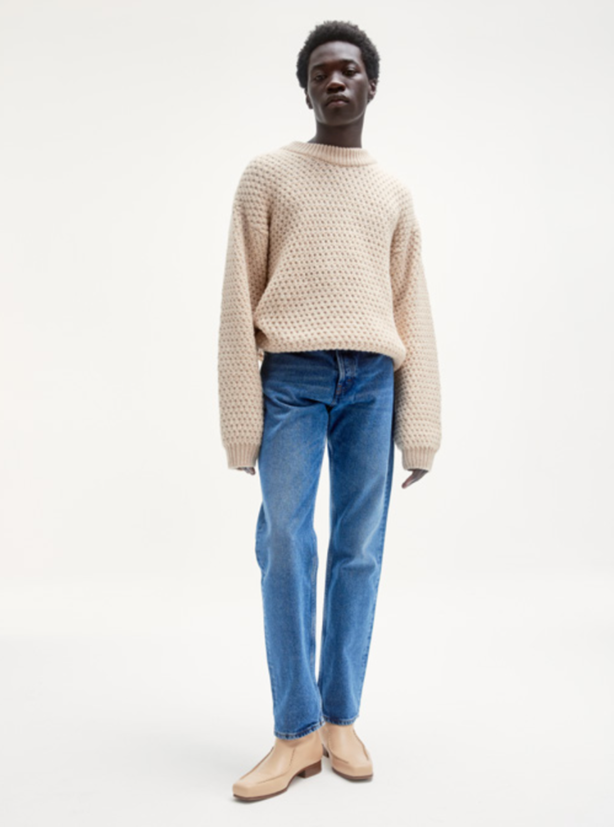 Séfr Leonard Wool Sweater - Two Tone | Garmentory