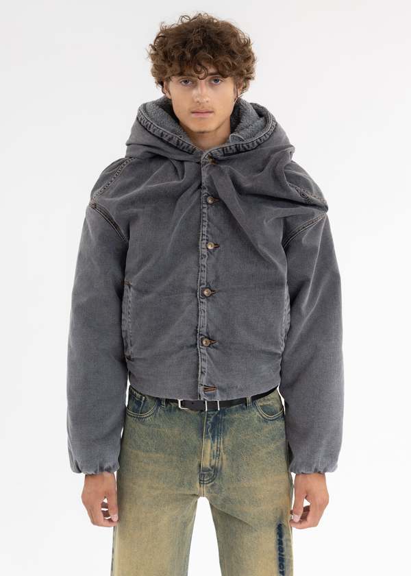 Y/project Monster Denim Jacket - Grey | Garmentory