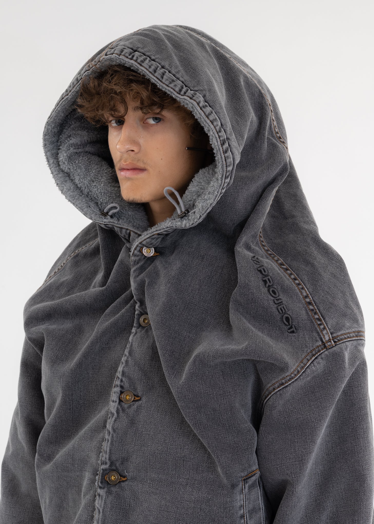 Y/project Monster Denim Jacket - Grey | Garmentory