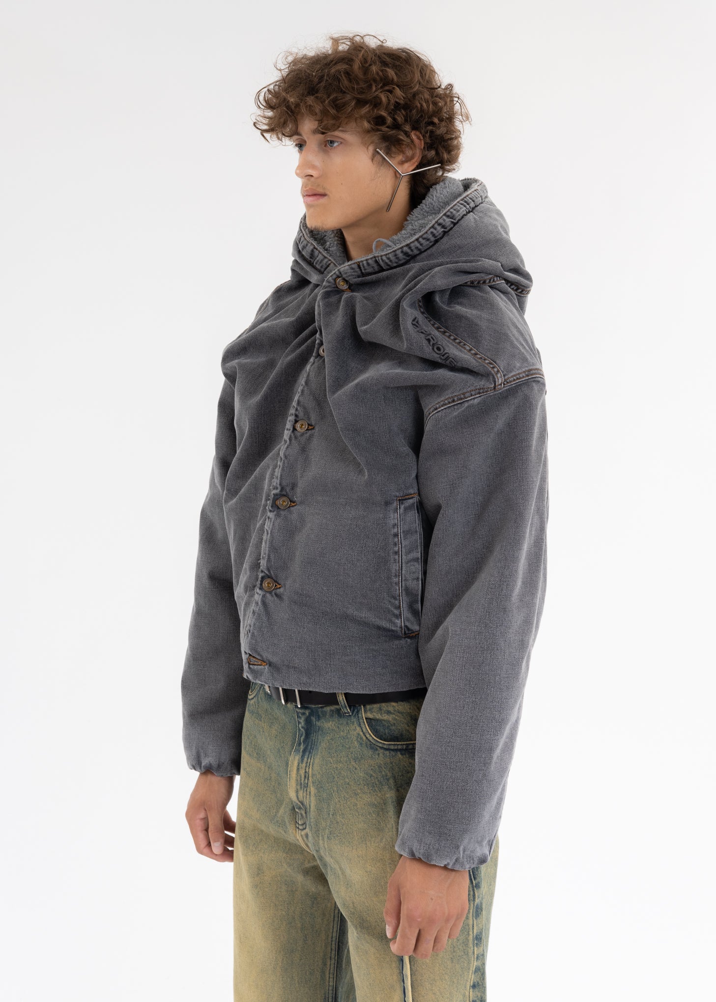 Y/project Monster Denim Jacket - Grey | Garmentory